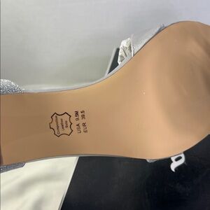 Nina | Shoes | Nina Venus Womens Elegant Silver Glitter Heels 95m Ankle ...